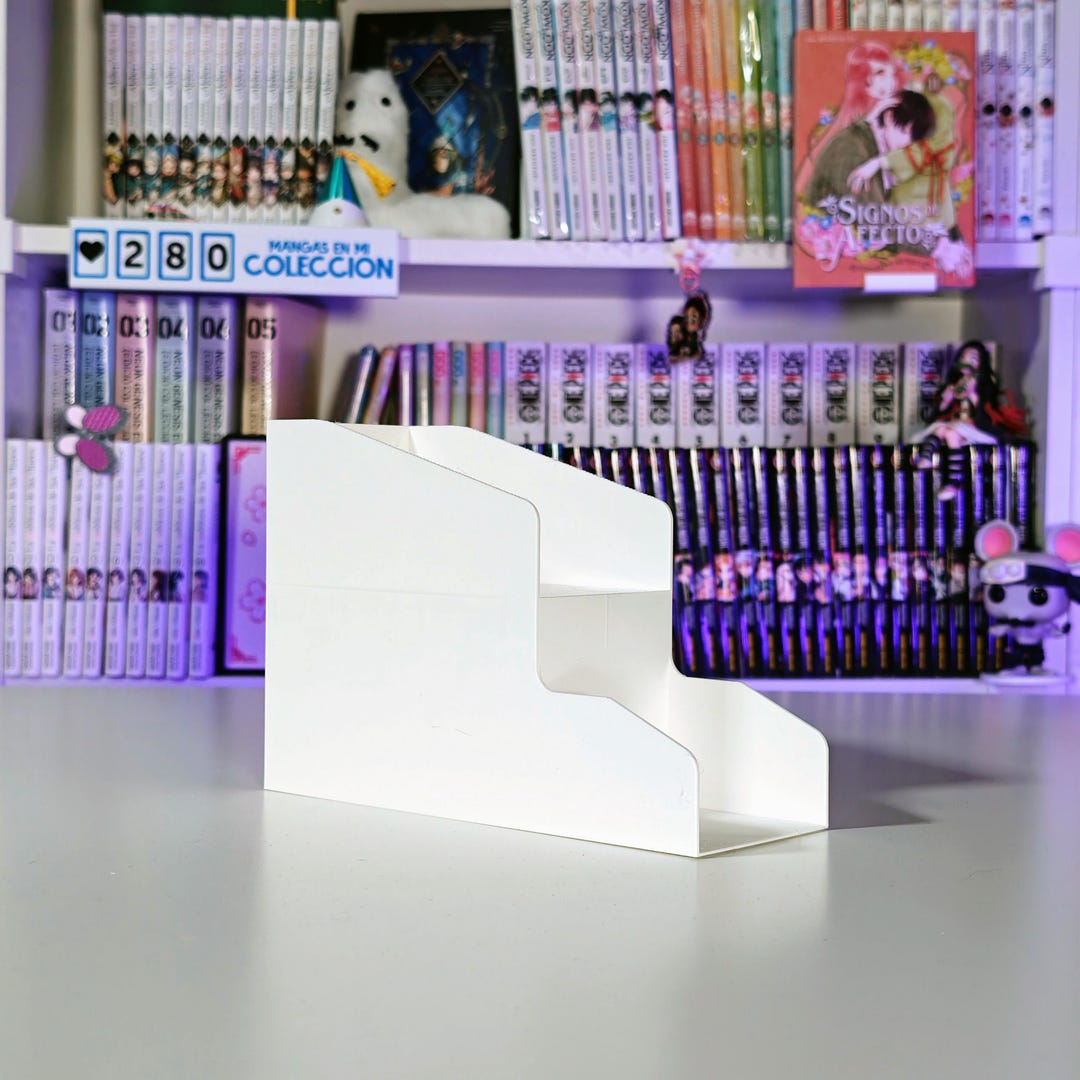 Compact Manga Display Stand – Double-row Organizer, Collectible ...