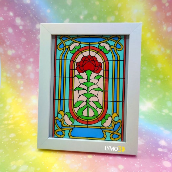 3D Stained Glass Frame Inspired by Stranger Things - Etsy