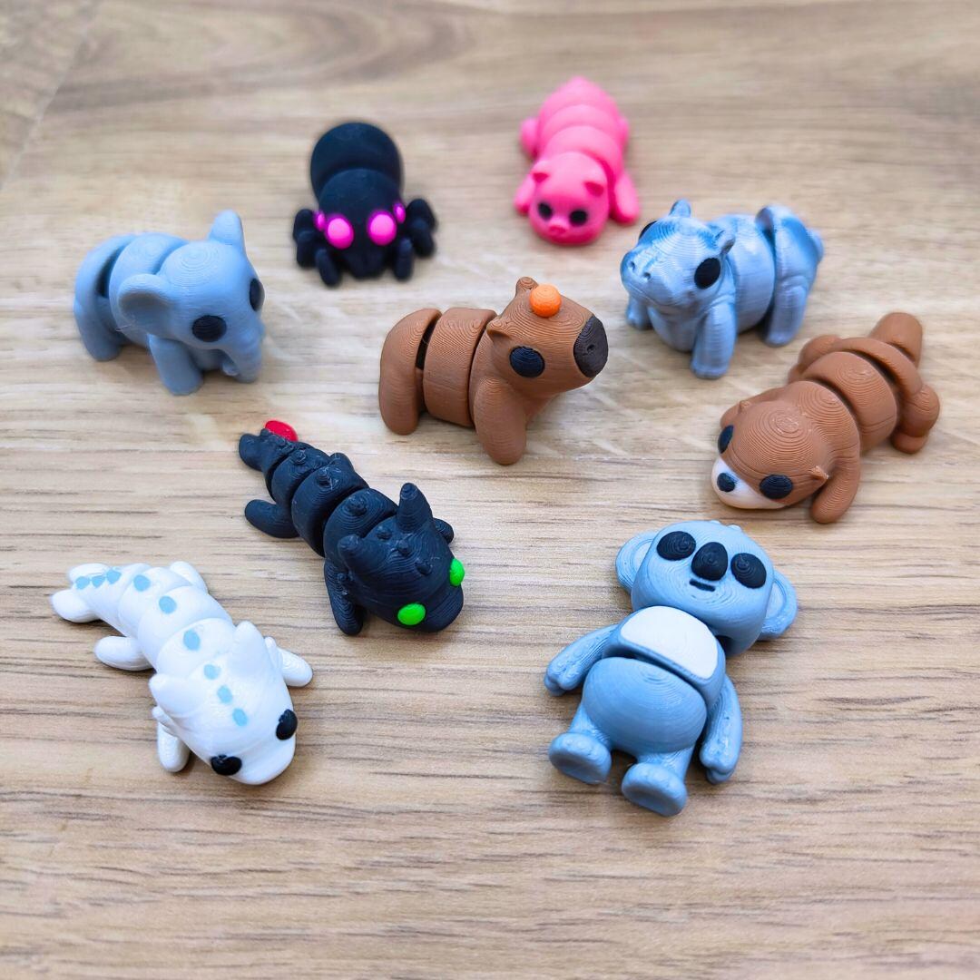 Buy 3D Printed Mini Articulating Animals | Fidget Sensory Toy Online in ...