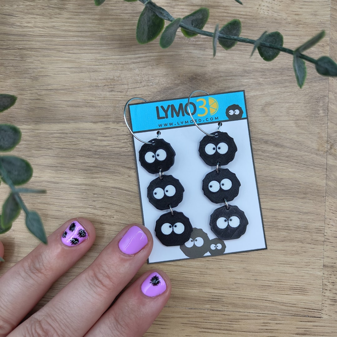 Three Soot Earrings Anime Lovers Susu Magic Anime Earrings - Etsy