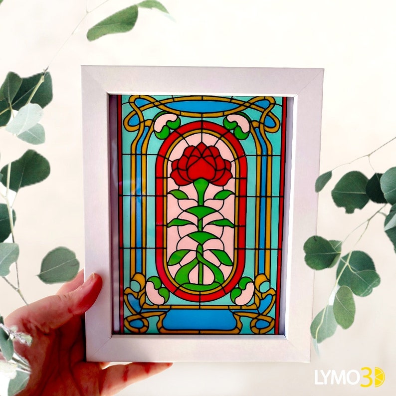 3D Stained Glass Frame Inspired by Stranger Things - Etsy