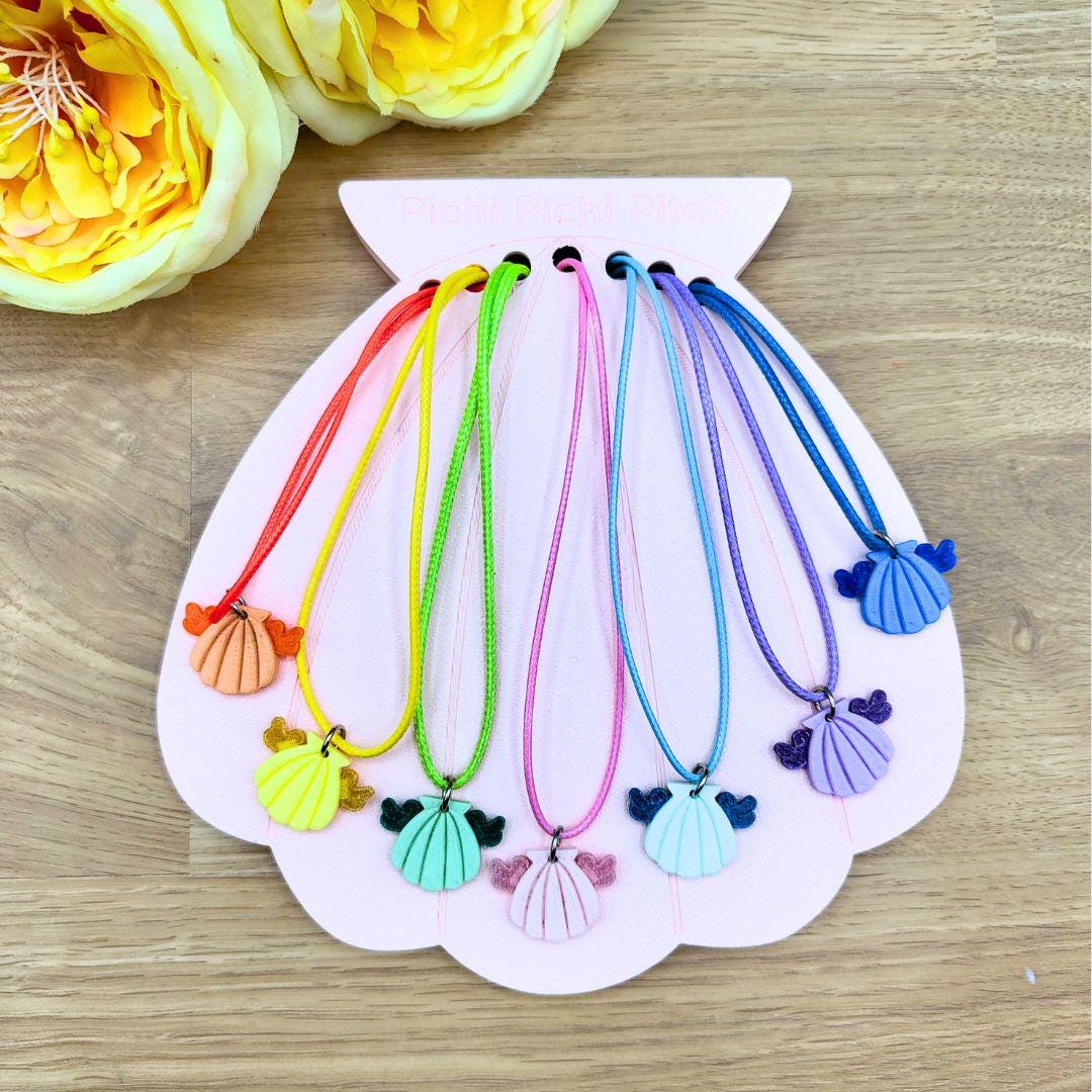 Kawaii Mermaid Shell Necklace: Anime Cosplay Pendant - Etsy
