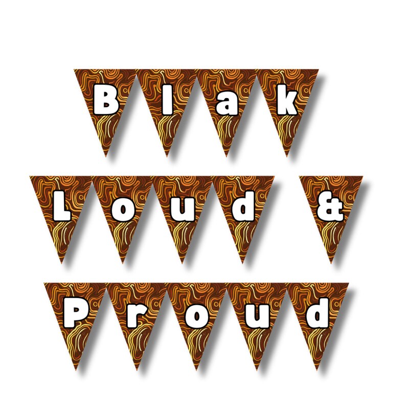 NAIDOC Week Bunting Blak Loud & Proud Keep the Fire Burning Indigenous ...