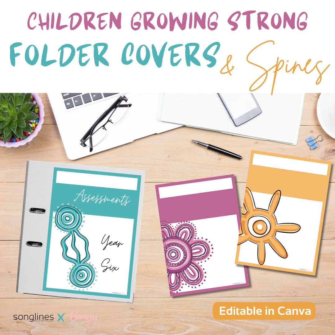 Aboriginal Folder Covers & Spines | Canva Template | Teacher Educator ...