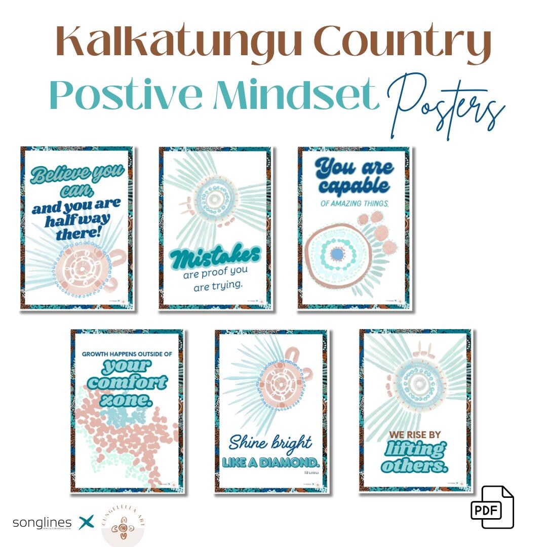Aboriginal Classroom Positive Mindset Posters | Kalkatungu Country ...