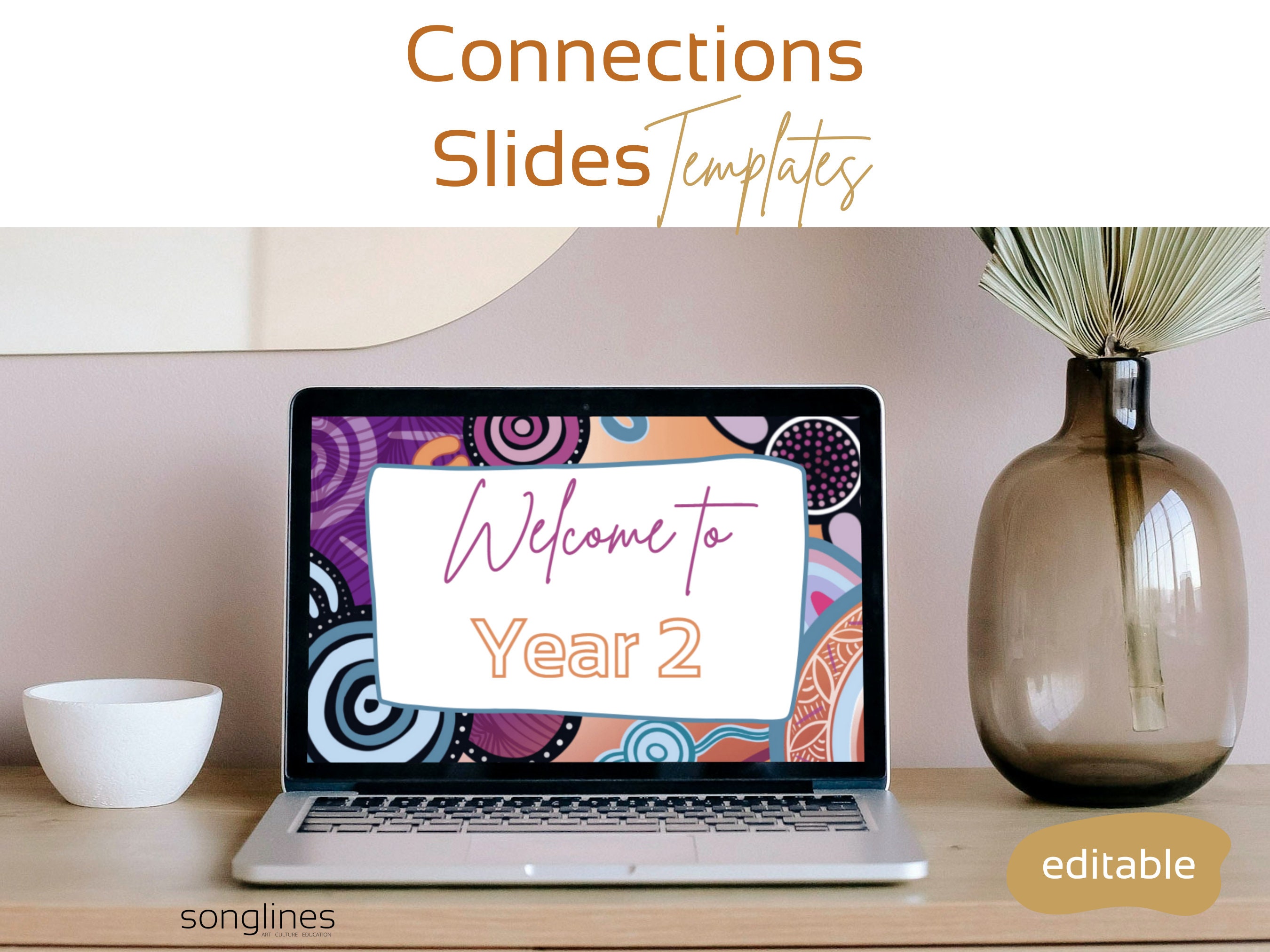 Slides Templates | Connections | Indigenous Art | Powerpoint Template ...