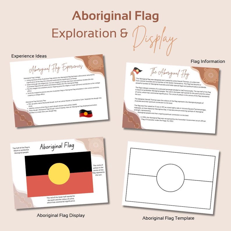 Aboriginal Flag Learning Exploration & Flag Display | Preschool Early ...