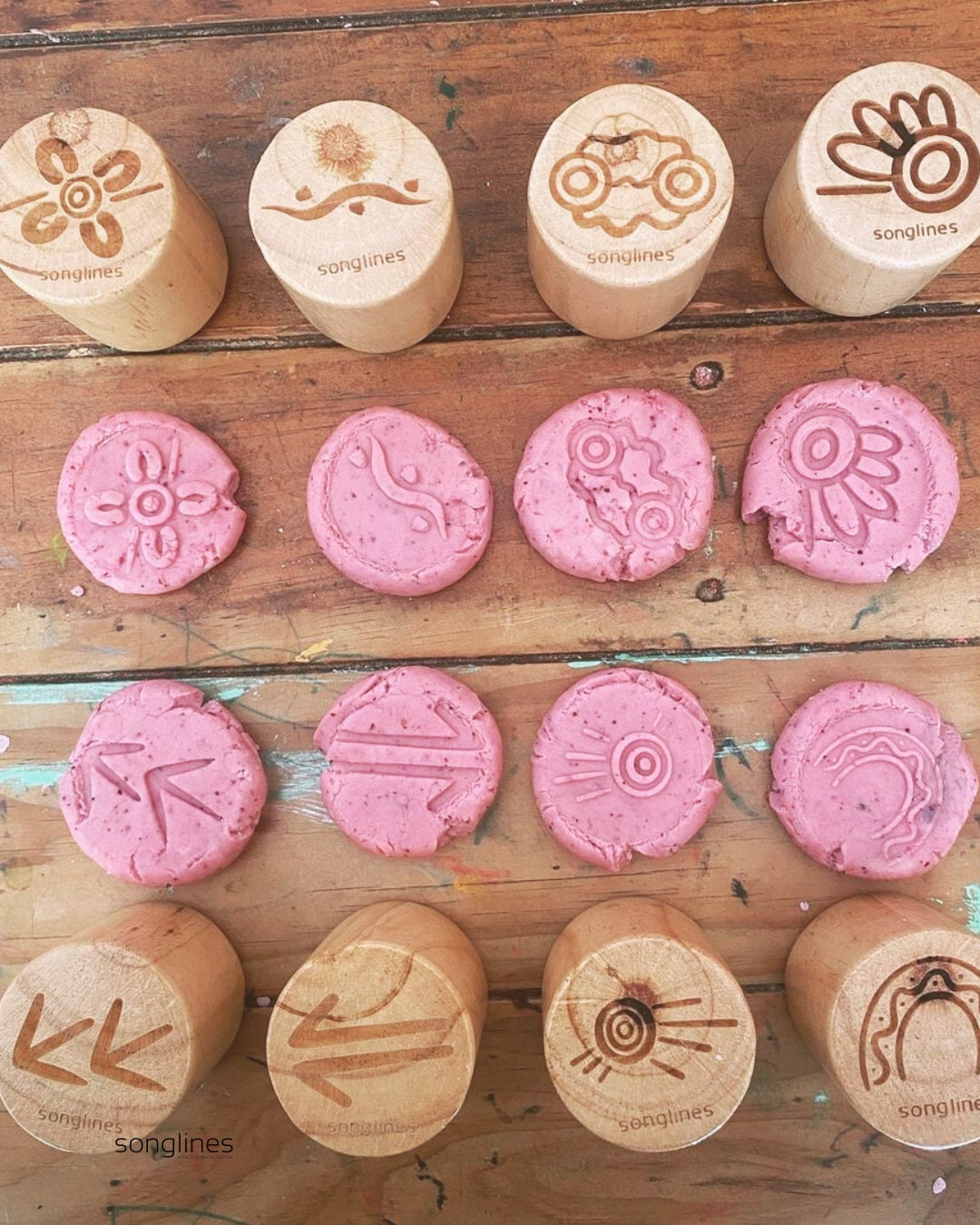 Aboriginal Symbol Playdough Stamps and Flashcard Collection | Early ...