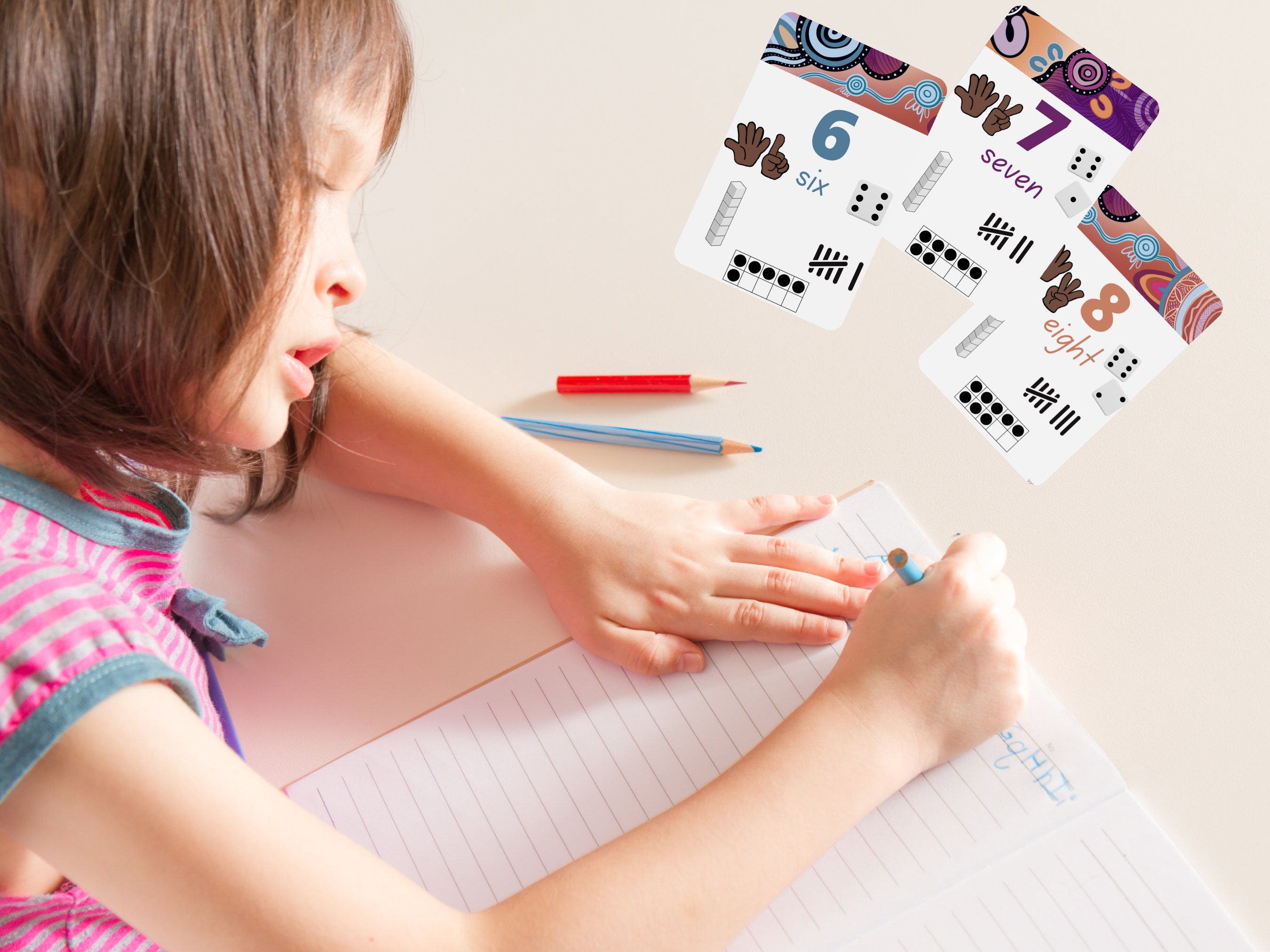 Number Flash Card | Aboriginal Art Educational Illustrative Flashcards ...