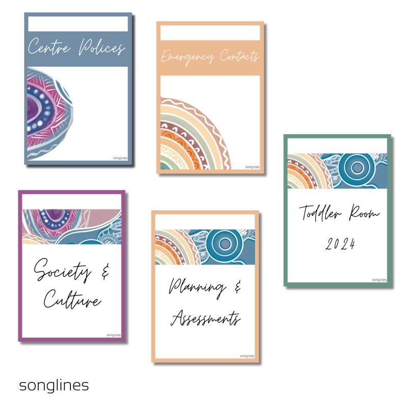 Aboriginal Folder Covers & Spines | Canva Template | Teacher Educator ...