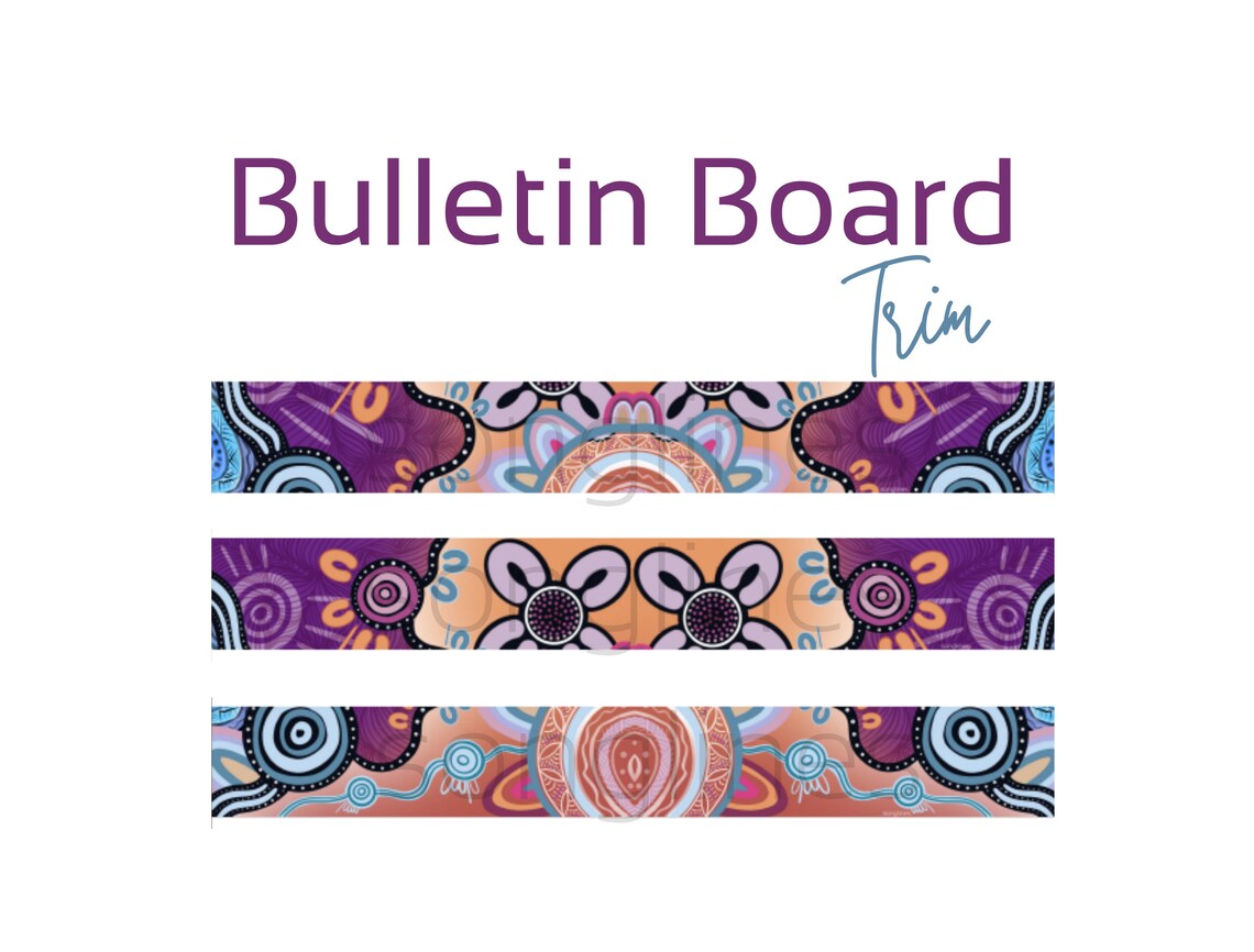 Aboriginal Art Bulletin Board Border Trim Noticeboard | Etsy