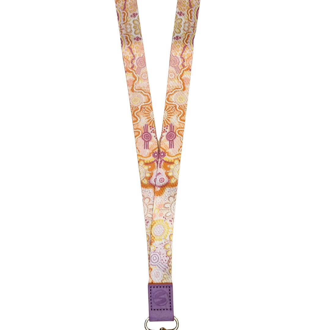Aboriginal Art Lanyard | Sky Country in Colour | Deluxe Teacher Lanyard ...