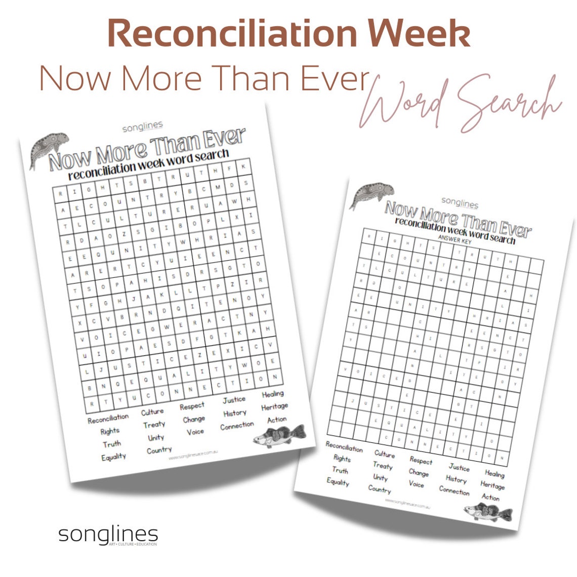 Reconciliation Week Now More Than Ever Word Search Teacher Printable ...