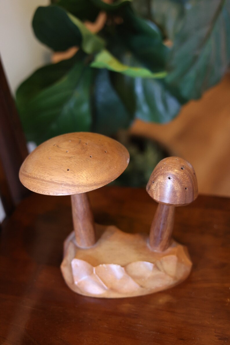1960's Hand Crafted Leilani Monkey Pod Wood Mushroom Sculpture ...