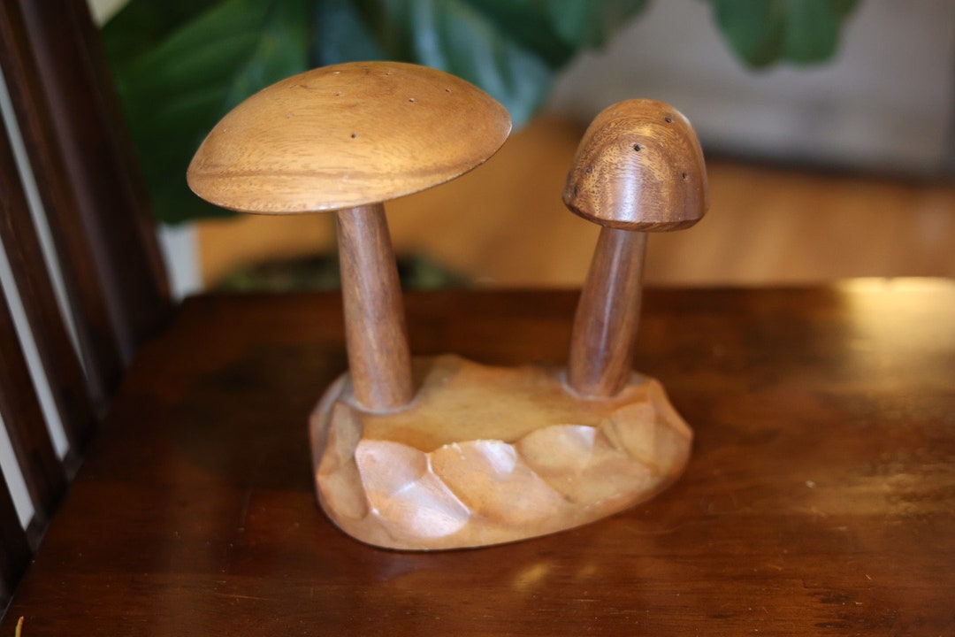 1960's Hand Crafted Leilani Monkey Pod Wood Mushroom Sculpture ...