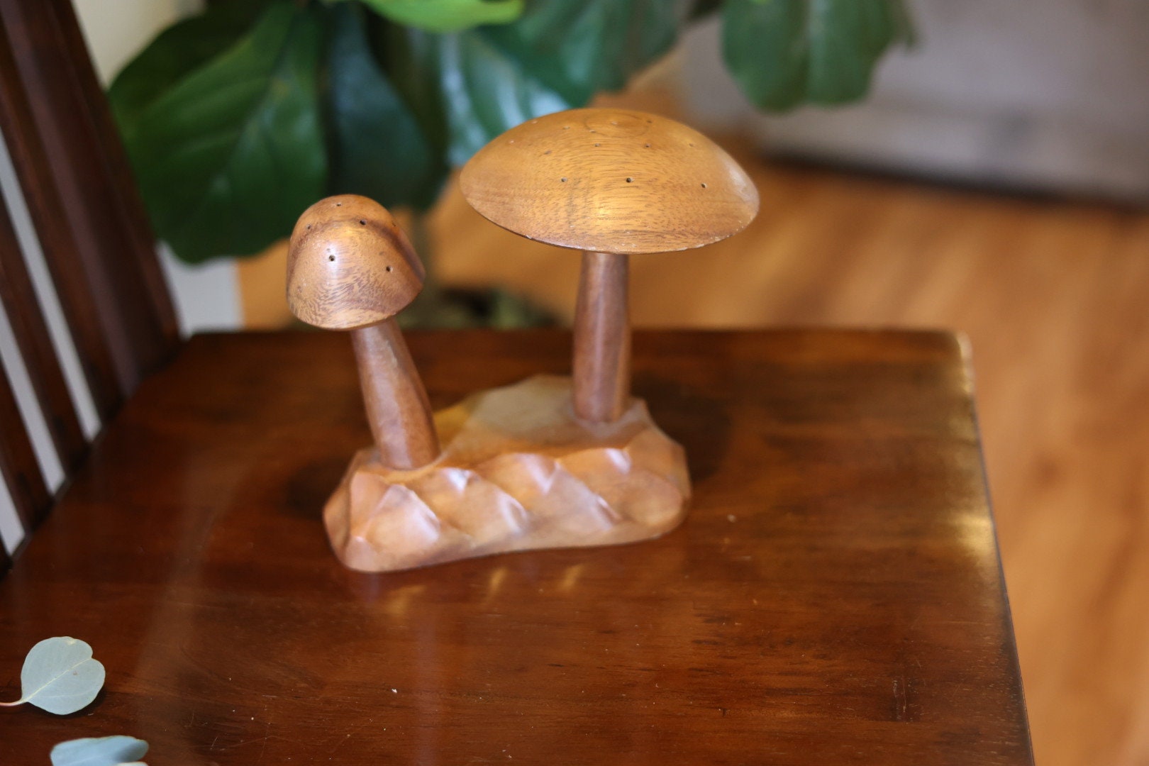 1960's Hand Crafted Leilani Monkey Pod Wood Mushroom Sculpture ...
