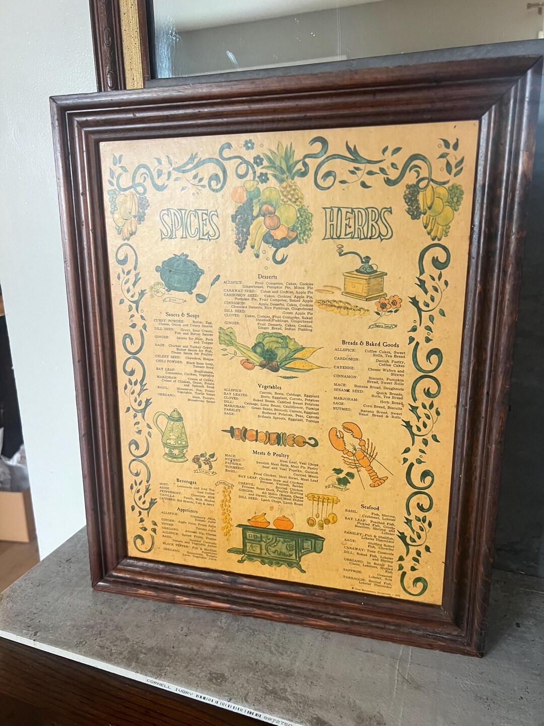 Vintage Mcm 1970’s Spice Rack With 12 Glass Spice/apothecary Jars - Etsy