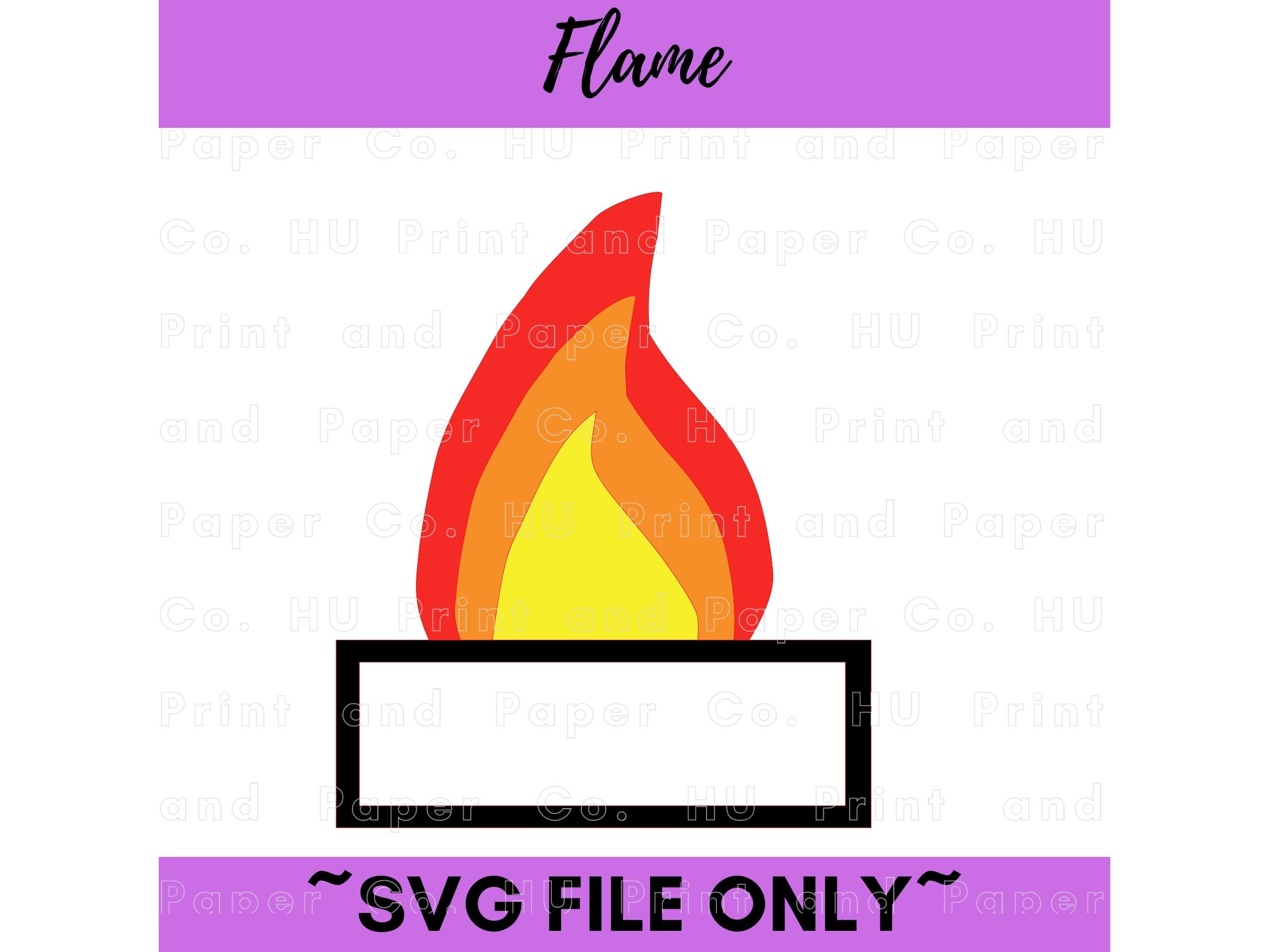 Fire Flame SVG Only Cutting File for Resident Assistant Door Tags ...