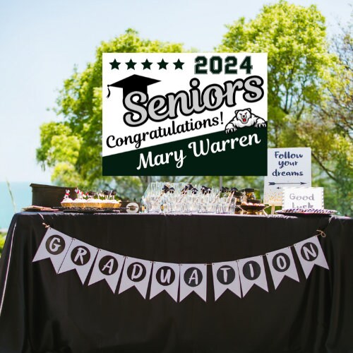 Canva Template Graduation Senior Lawn Sign | Graduate Custom Yard Sign ...