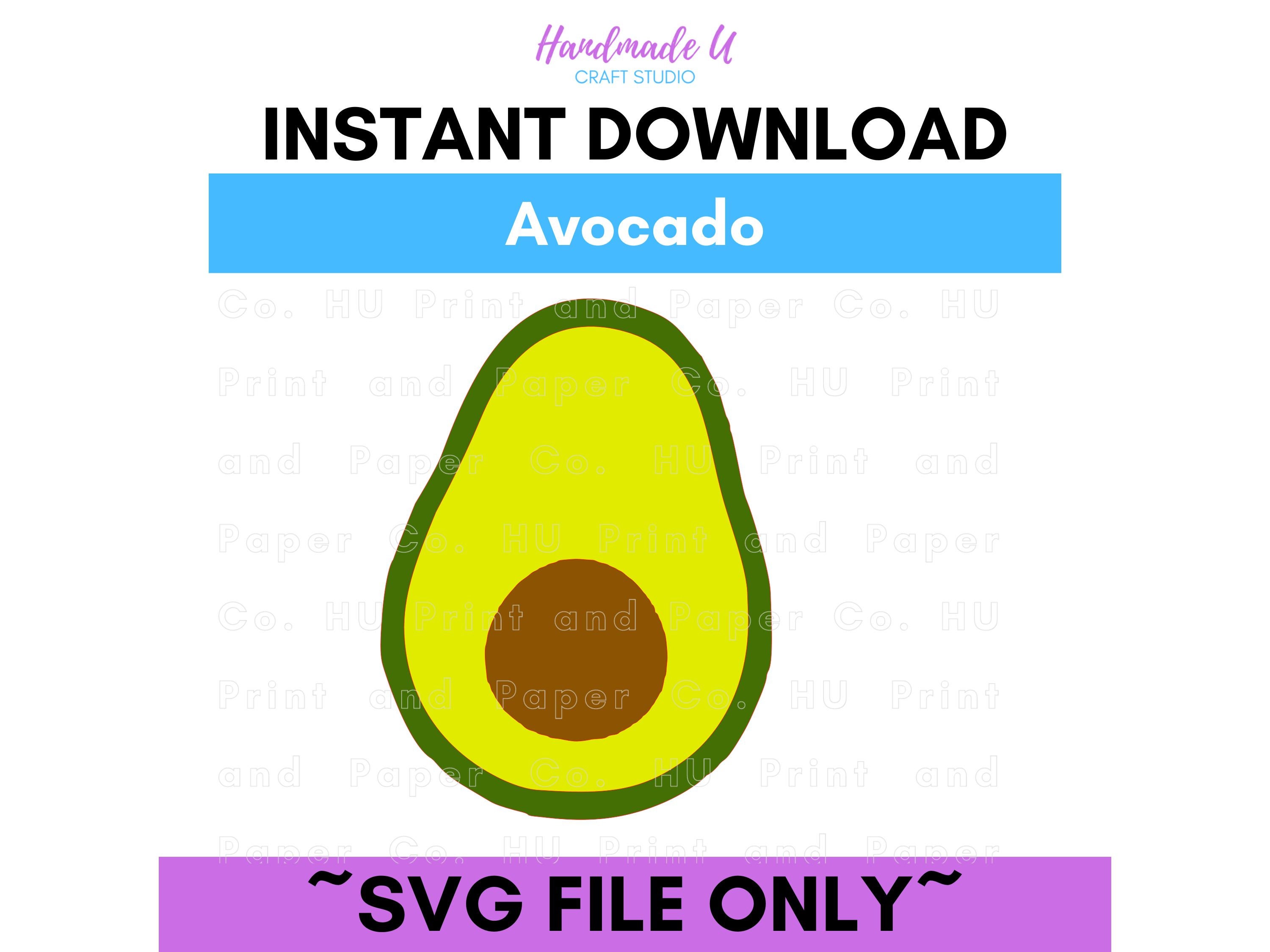 Avocado Name Tag SVG File for Crafters, Ras, Teachers, and Party Decor ...