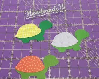 Cute Turtle With Shell Name Tag SVG File for Crafters, Ras, Teachers ...