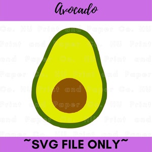 Avocado Name Tag SVG File for Crafters, Ras, Teachers, and Party Decor ...