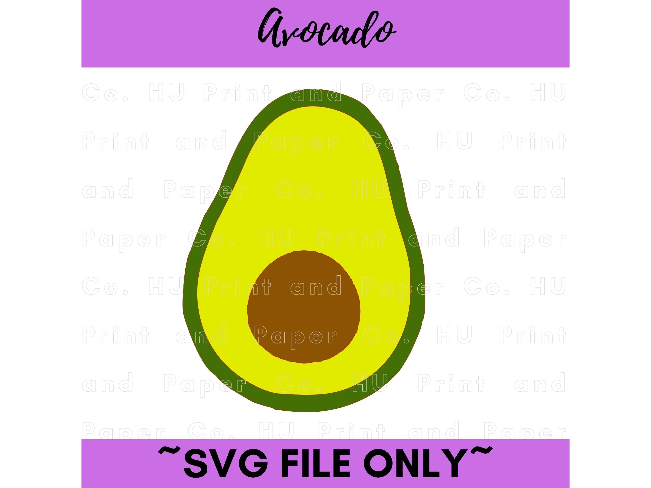 Avocado Name Tag SVG File for Crafters, Ras, Teachers, and Party Decor ...