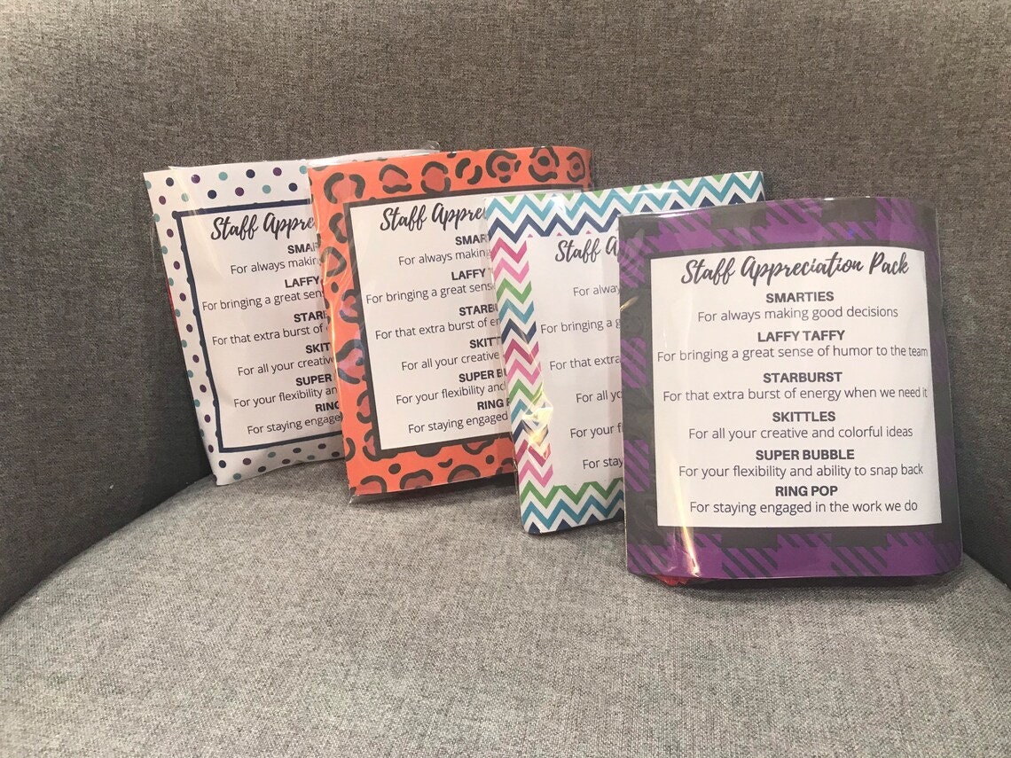 Staff Appreciation Packs | Survival Kits | Canva Template | Printable ...