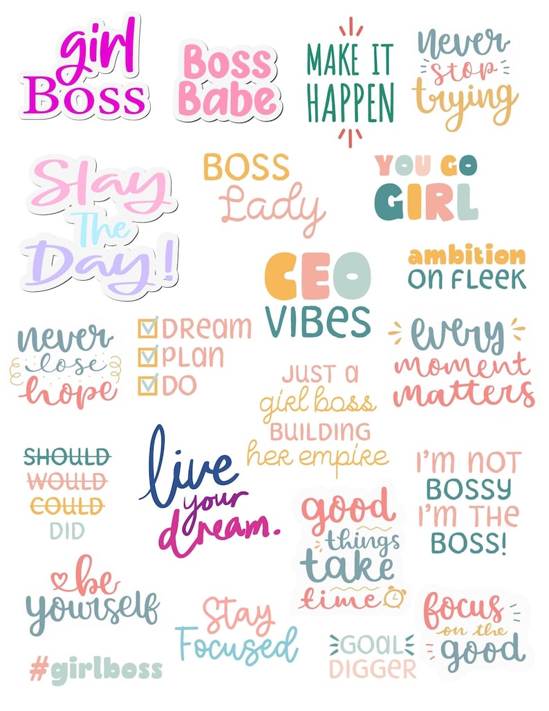 PRINTABLE Vision Board Kit for Women | Vision Board Party New Year New ...