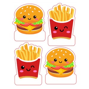 Fast Food Burger and Fries Name Tags | Instant Download | Great for RA ...