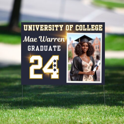 Graduation Senior Sign Canva Template | Graduate Custom Yard Lawn Sign ...