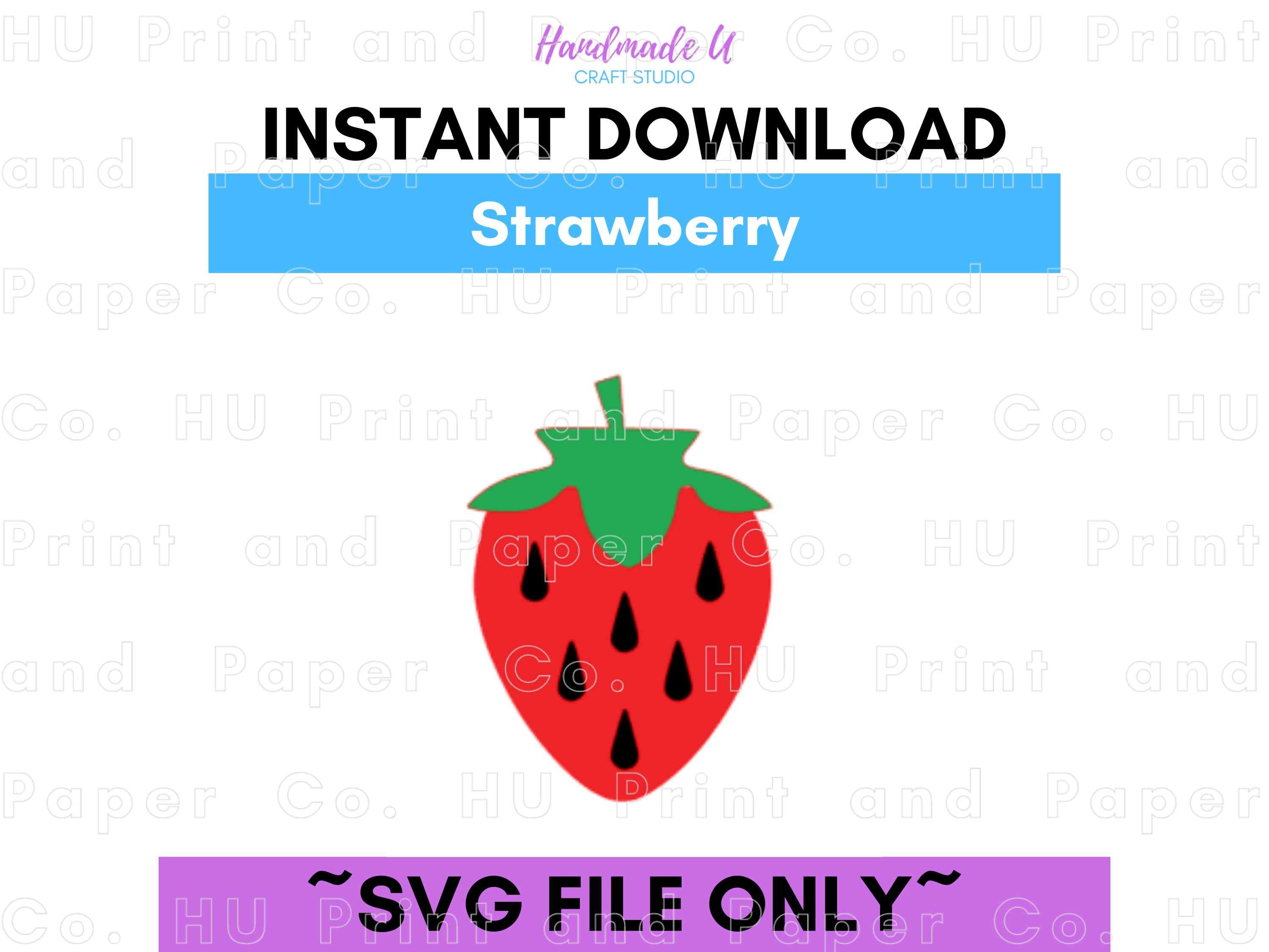 Strawberry Name Tag SVG File for Crafters, Ras, Teachers, and Party ...