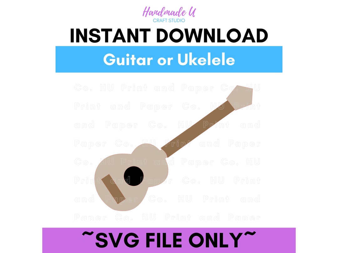 Guitar Ukulele SVG Only Cutting File for Resident Assistant Door Tags ...