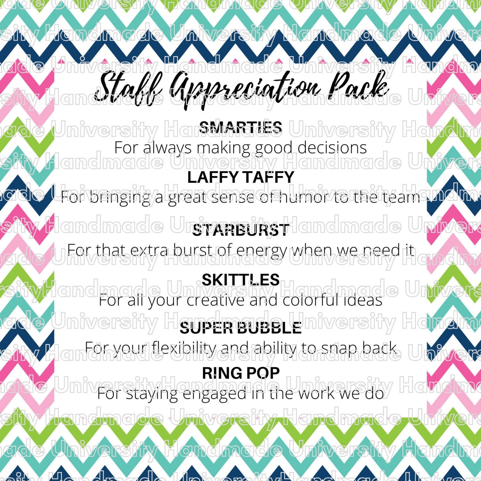 Staff Appreciation Packs | Survival Kits | Canva Template | Printable ...