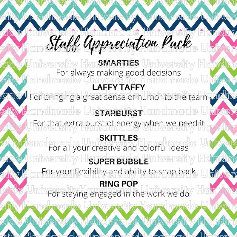 Staff Appreciation Packs | Survival Kits | Canva Template | Printable ...