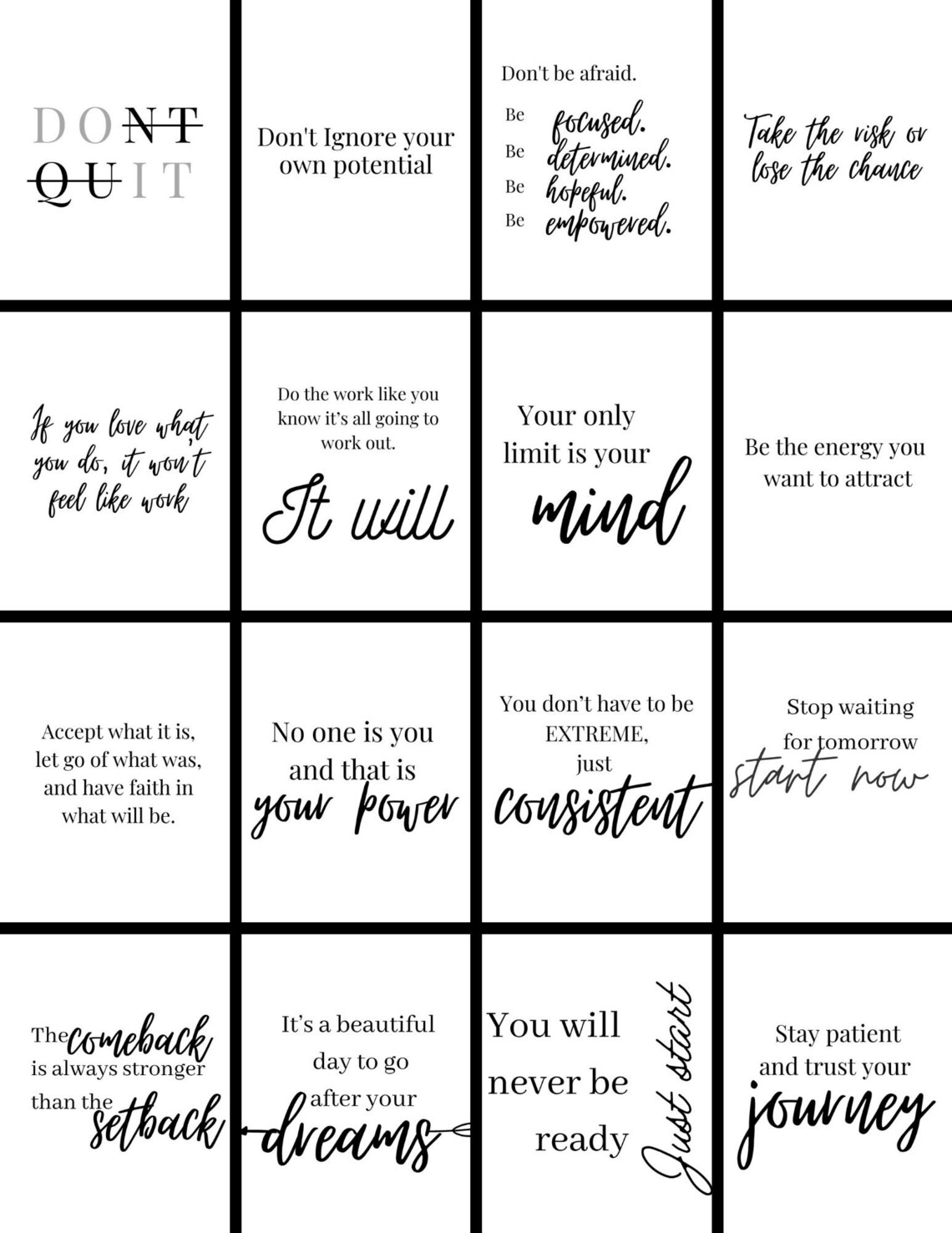 PRINTABLE Vision Board Kit for Women | Vision Board Party New Year New ...