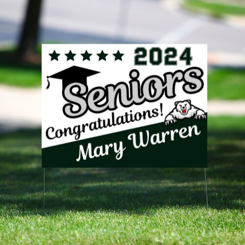 Canva Template Graduation Senior Lawn Sign | Graduate Custom Yard Sign ...