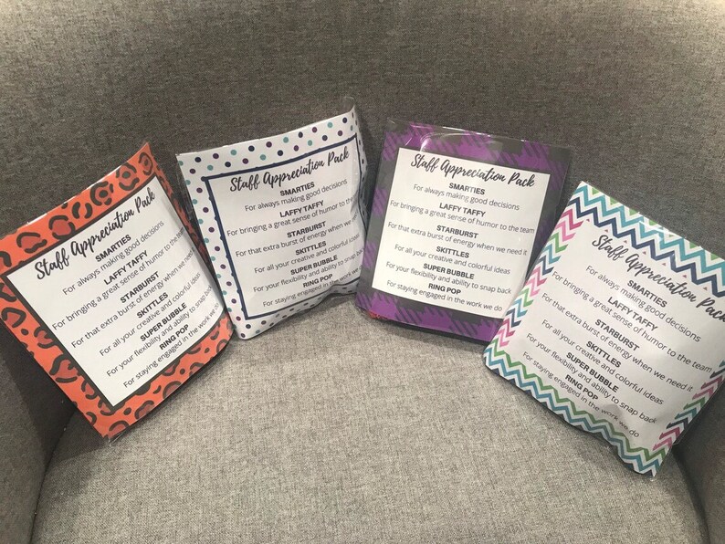 Staff Appreciation Packs | Survival Kits | Canva Template | Printable ...