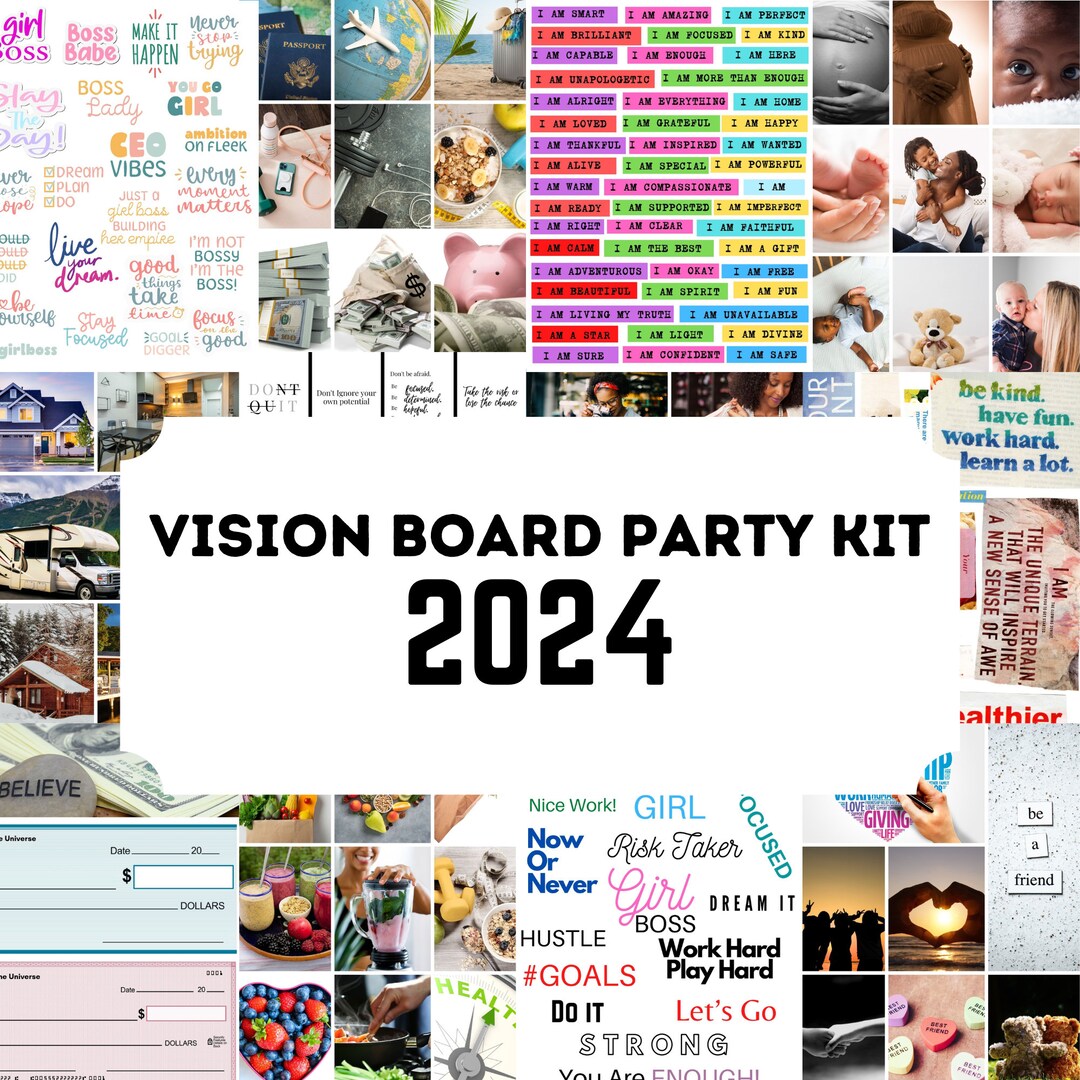 PRINTABLE Vision Board Kit for Women Vision Board Party New Year New ...