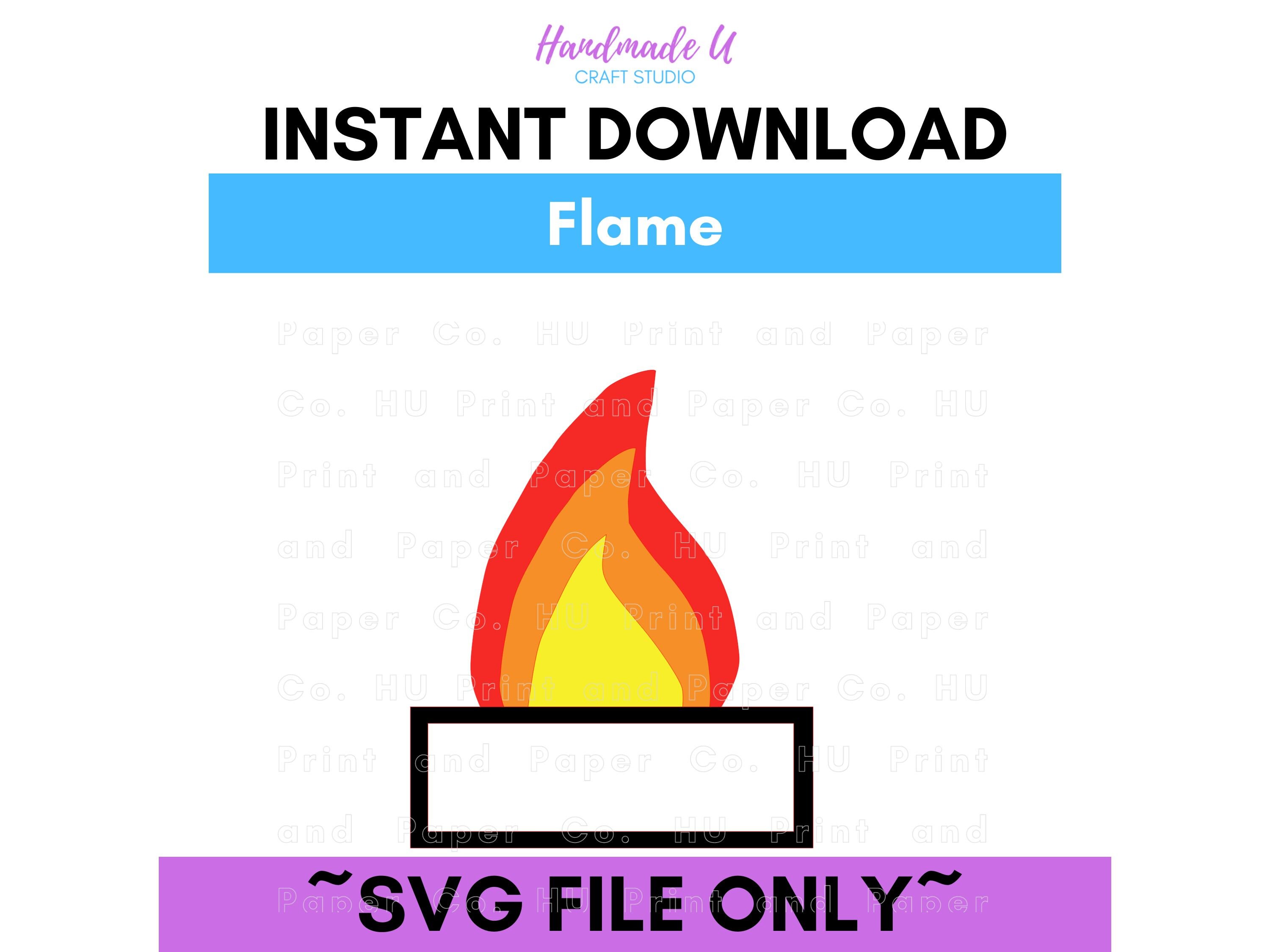 Fire Flame SVG Only Cutting File for Resident Assistant Door Tags ...
