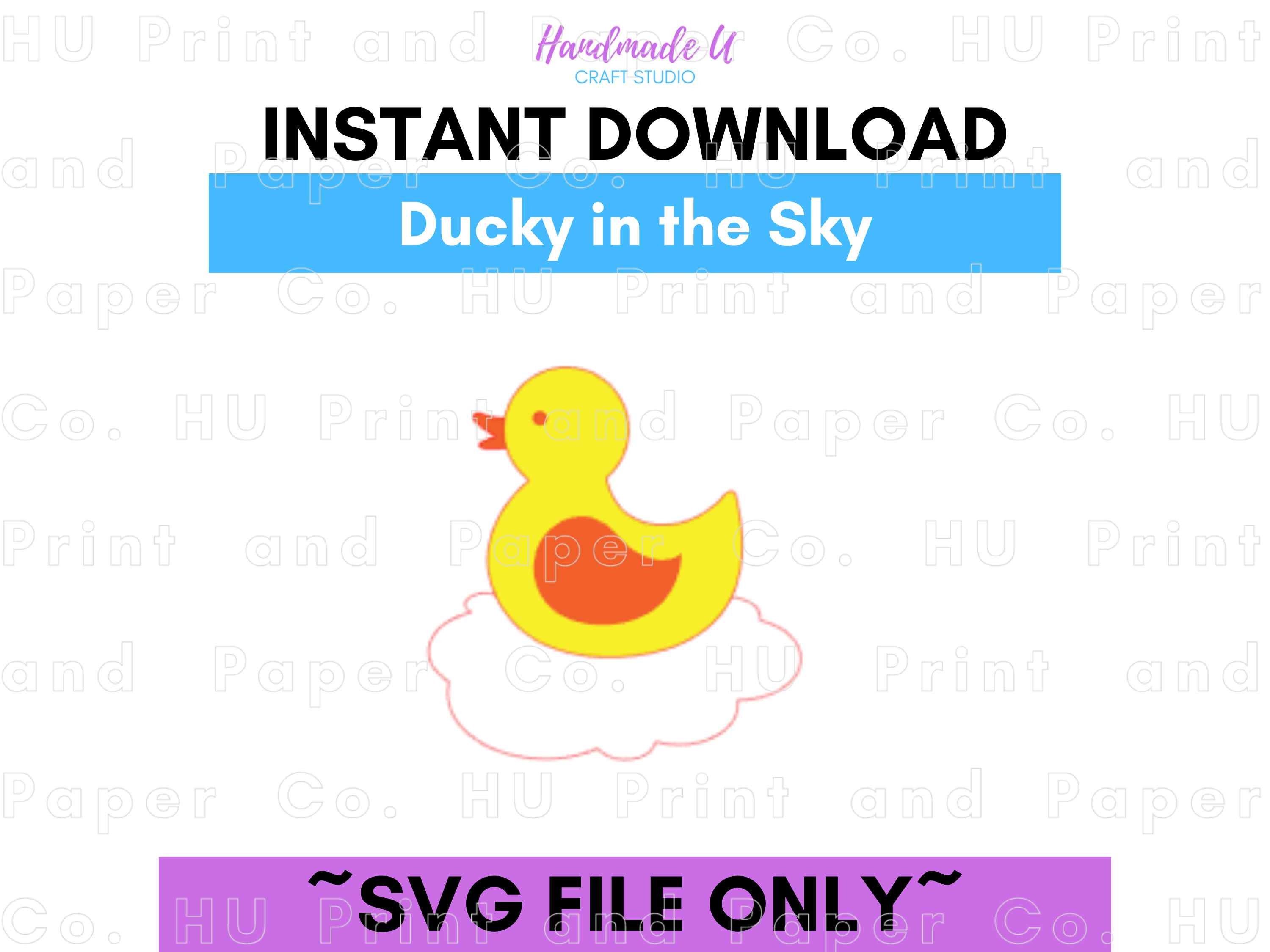 Duck on a Cloud Name Tag SVG File for Crafters, Ras, Teachers, and ...