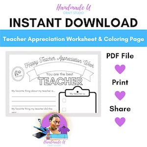 Teacher Appreciation Week A School Supplies Worksheet Coloring Page ...