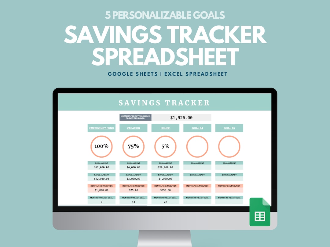 Savings Tracker Spreadsheet | Google Sheets Savings Tracker Spreadsheet ...