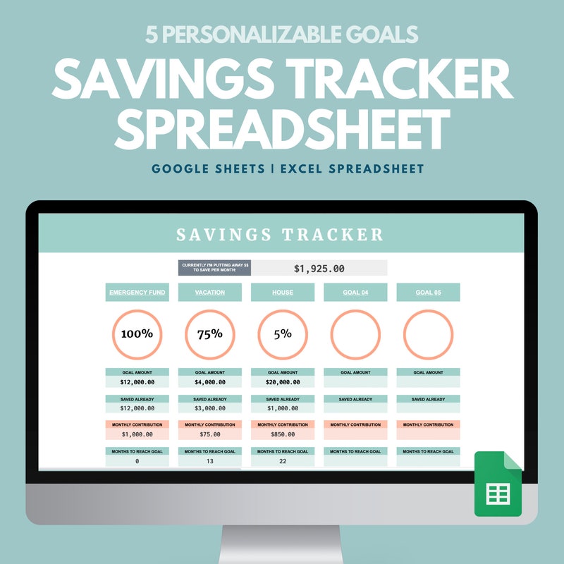 Home Savings Tracker - Etsy