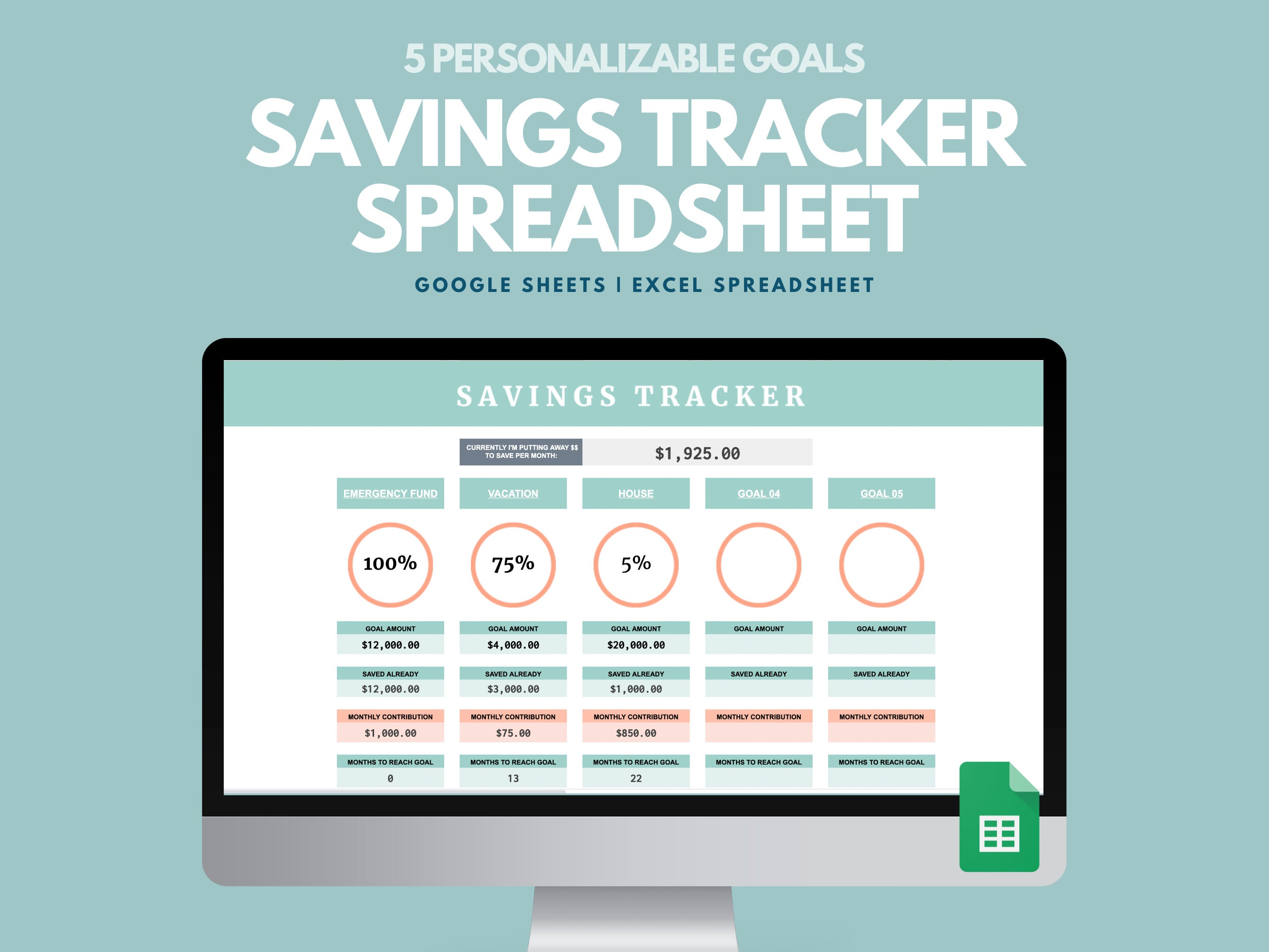 Savings Tracker Spreadsheet | Google Sheets Savings Tracker Spreadsheet ...