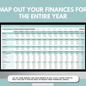 2023 Annual Budget Spreadsheet | Annual Finance Tracker | Monthly ...