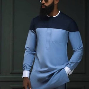 Sky Blue Senator Wear, African Wedding Suit, Groomsmen Suit, Groom's ...