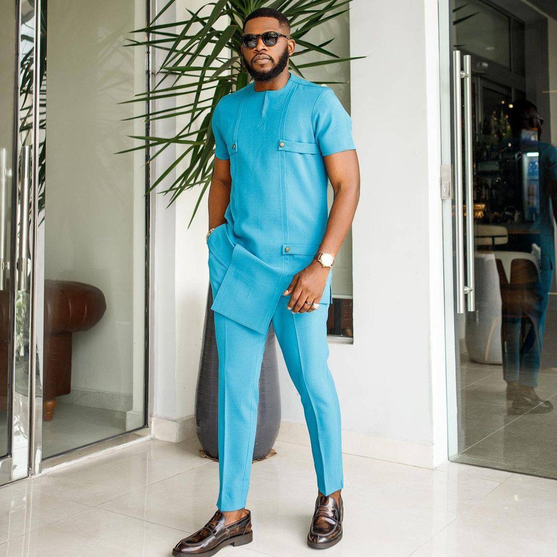 African Men's Suit, African Men's Clothing, Groom's Suit, Groom's ...