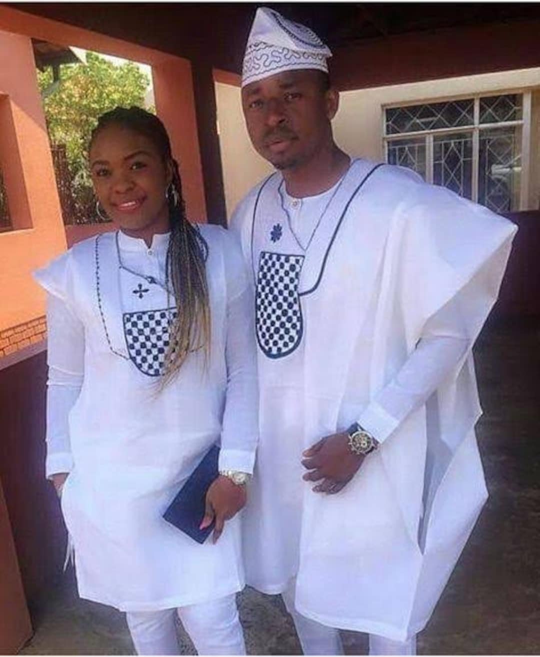 White Agbada for Couples, African Wedding Suit, Traditional Wedding ...