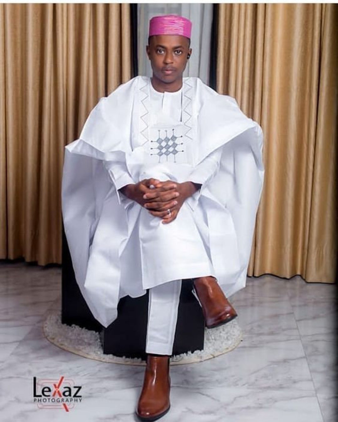 White Agbada, African Wedding Suit, Groomsmen Suit, Grooms Wedding Suit ...